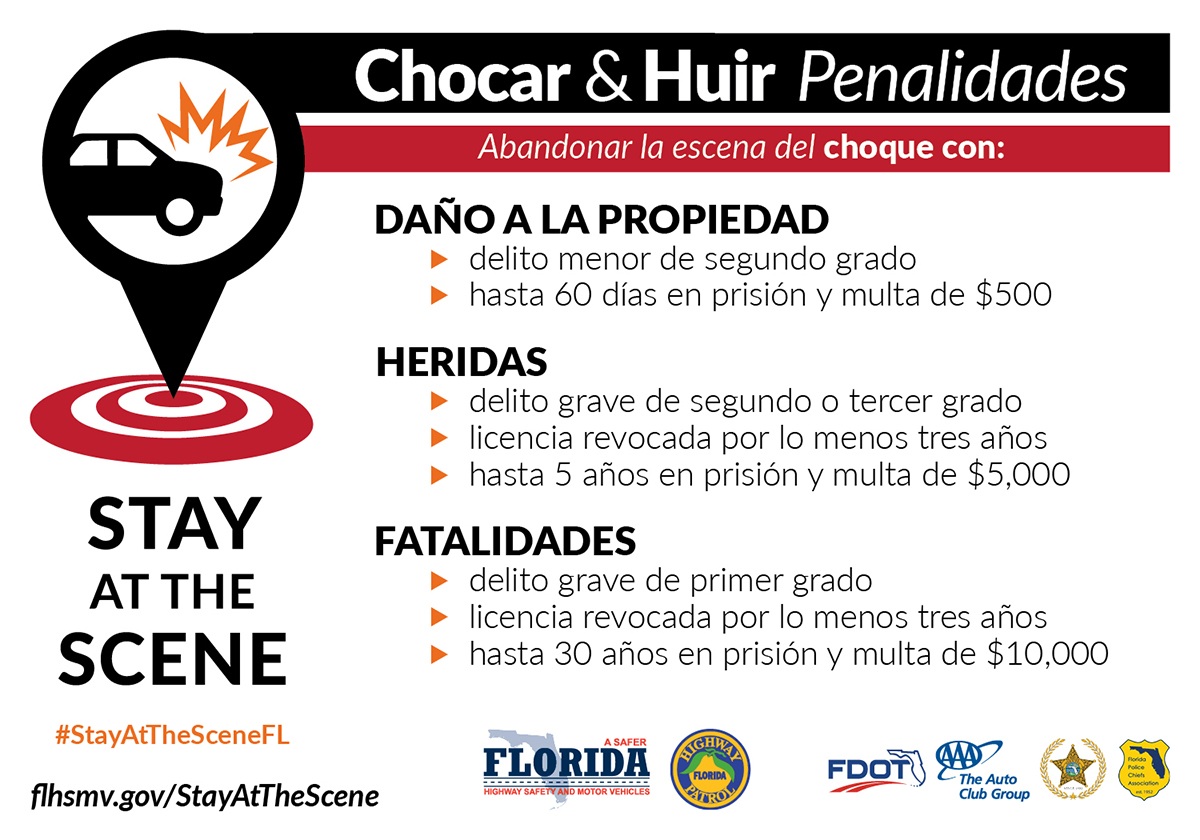 STAY AT THE SCENE - Florida Highway Safety and Motor Vehicles
